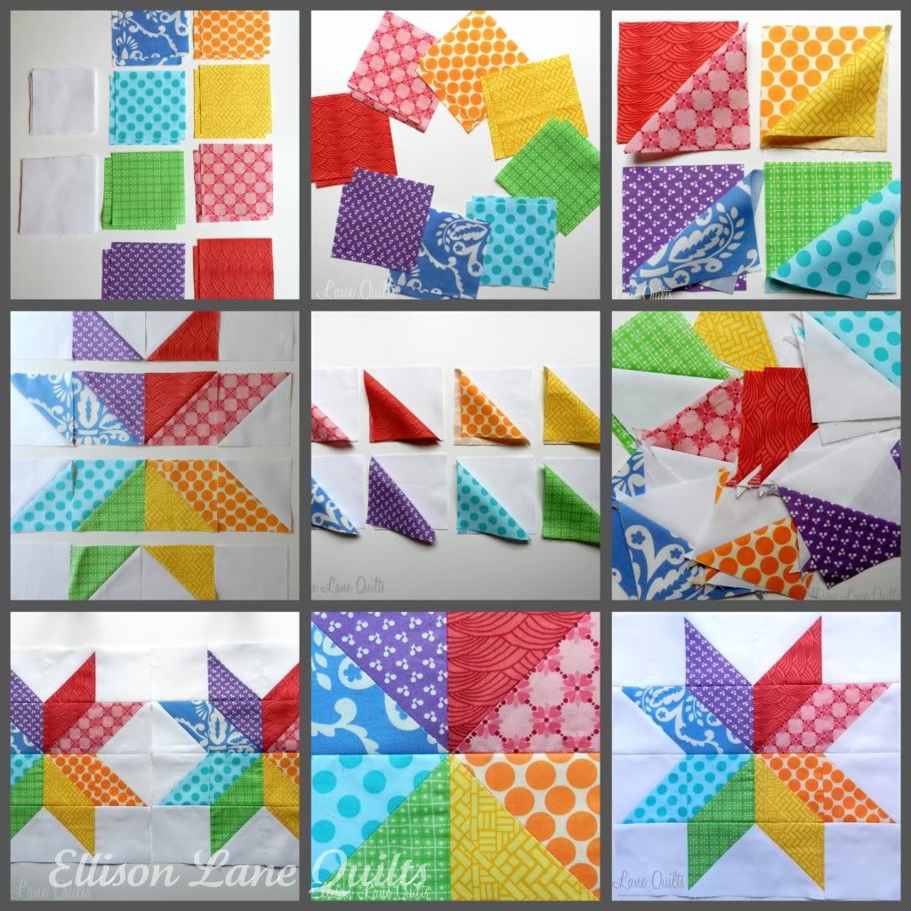 BLOG DA MIRIAN TELPIS ****: BLOCOS DE PATCHWORK - Starflower Block Tutorial